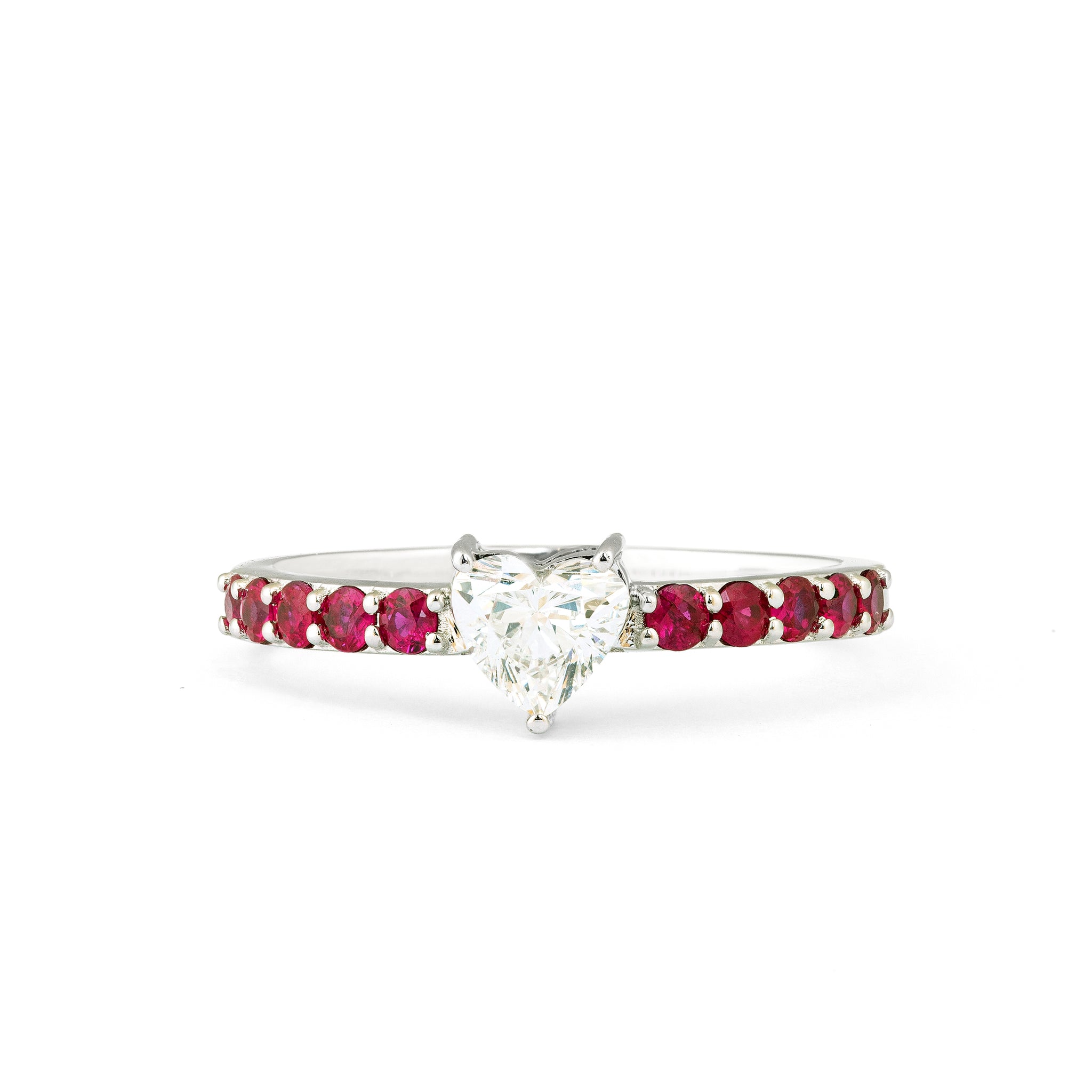 Ruby Midi-Rings (Heart Shape Diamond)
