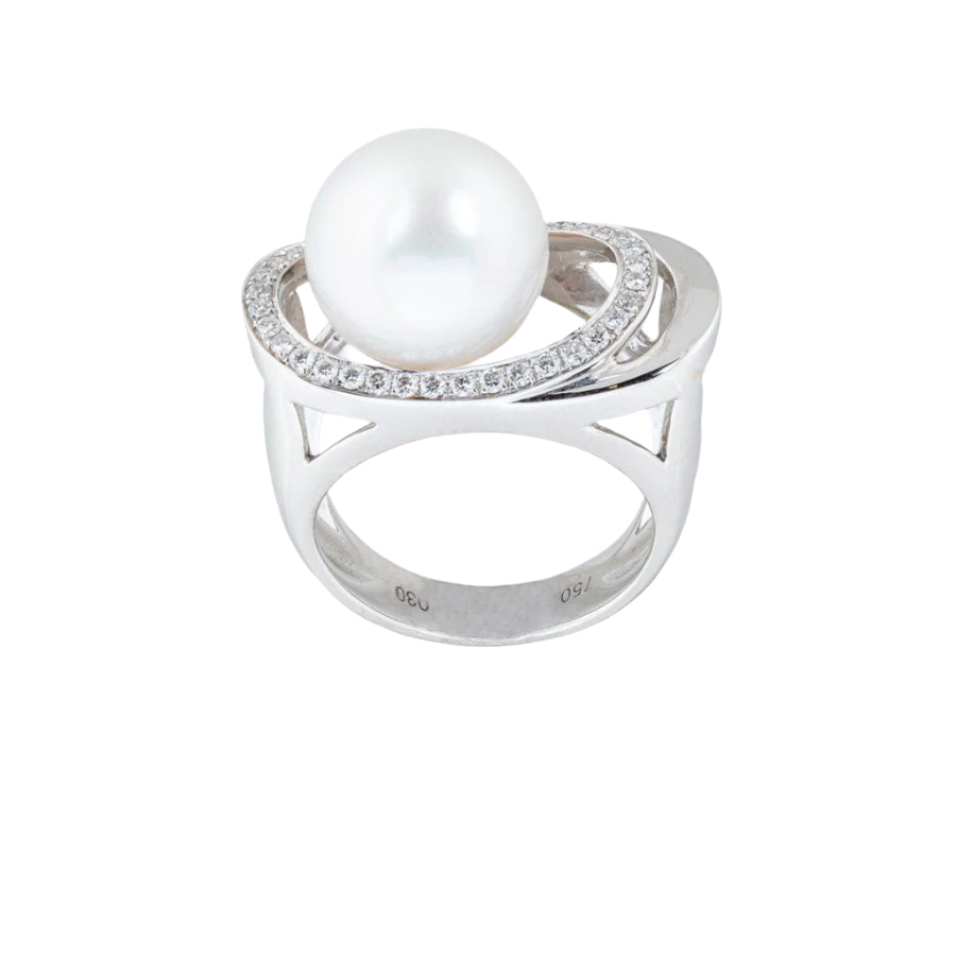 Pearl Diamond Ring